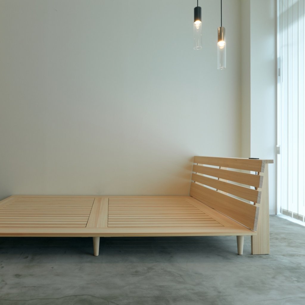 Yunagi Solid Hinoki Bed | ベッドフレーム｜創作品モール あるる