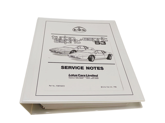 ワークショップマニュアル、純正、ロータス エスプリ S3 ターボ 1980-1987年｜{ケーターハムドットJP}